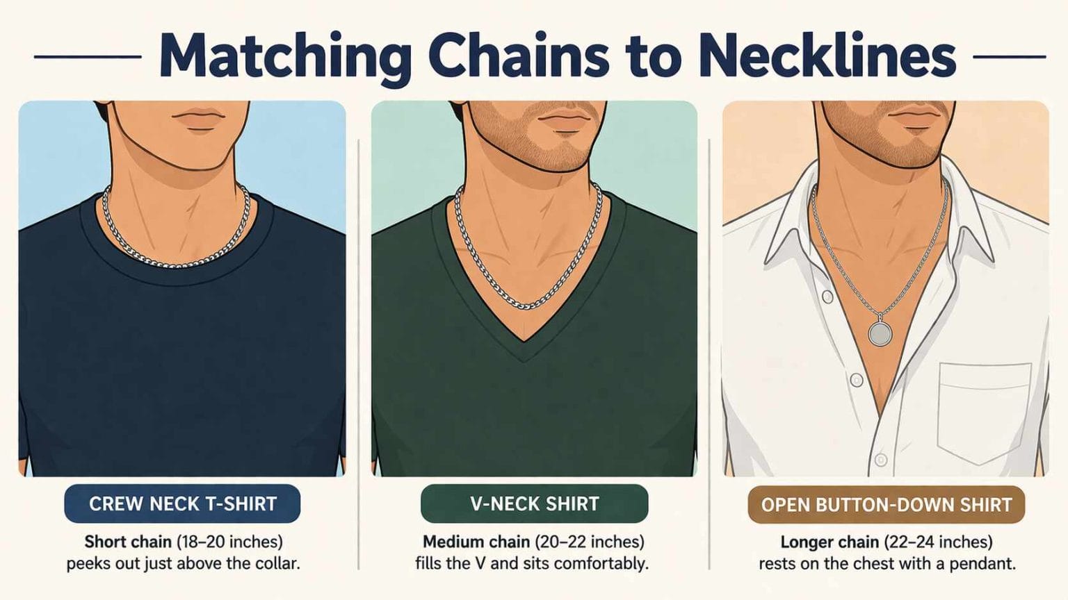 Standard Men's Necklace Length: Complete Size Guide (2026)