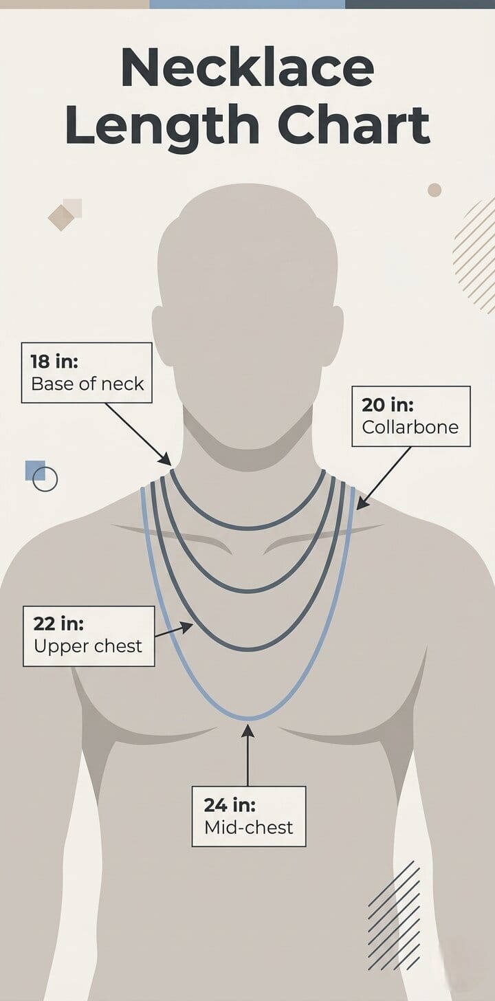 Standard Men's Necklace Length: Complete Size Guide (2026)
